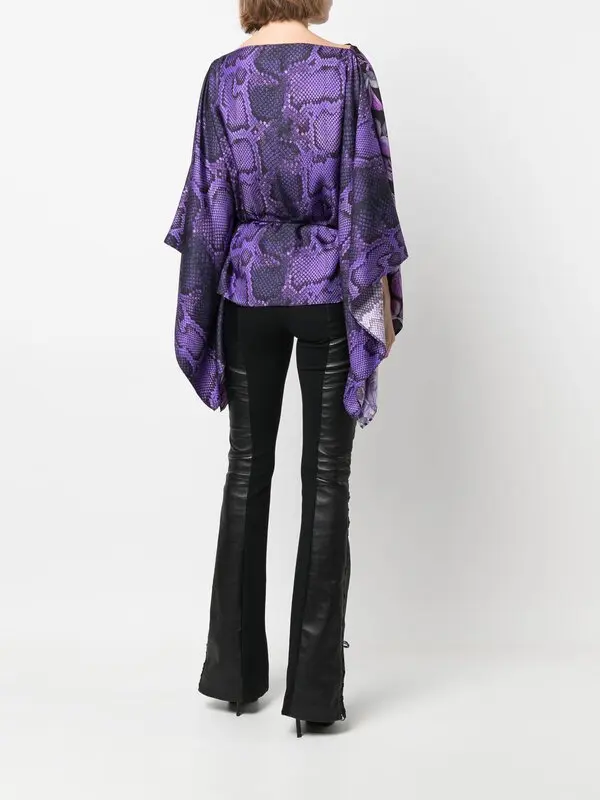 Roberto Cavalli Rose-print Silk Blouse