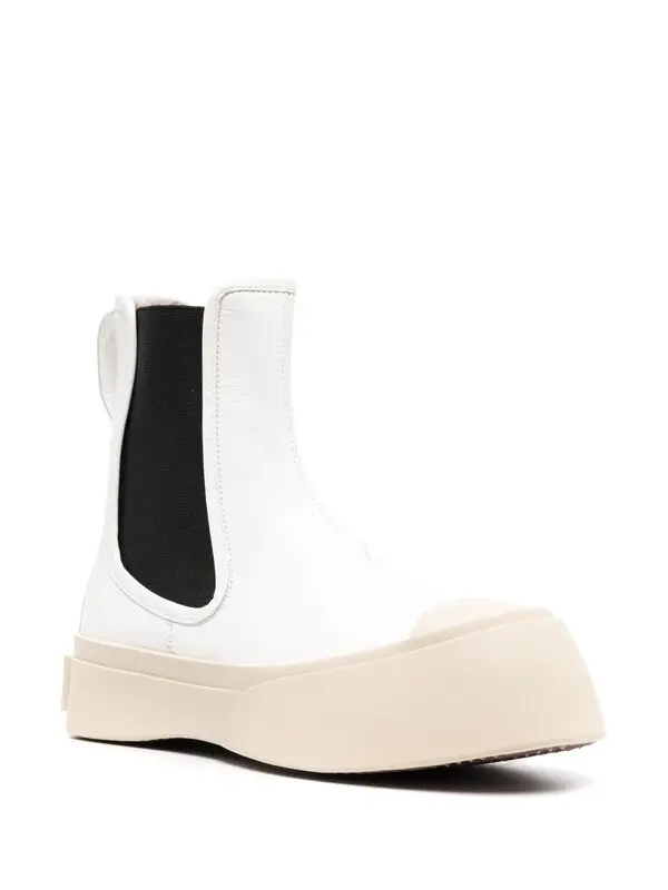 Marni Pablo Leather Chelsea Boots - White