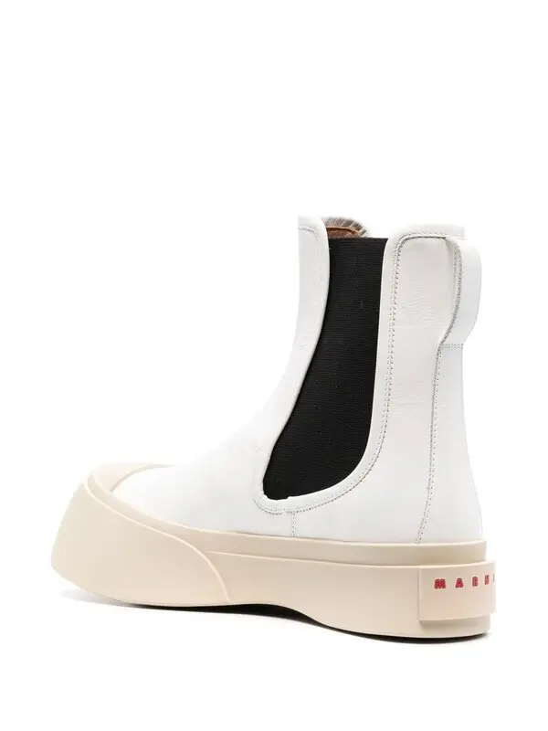 Marni Pablo Leather Chelsea Boots - White