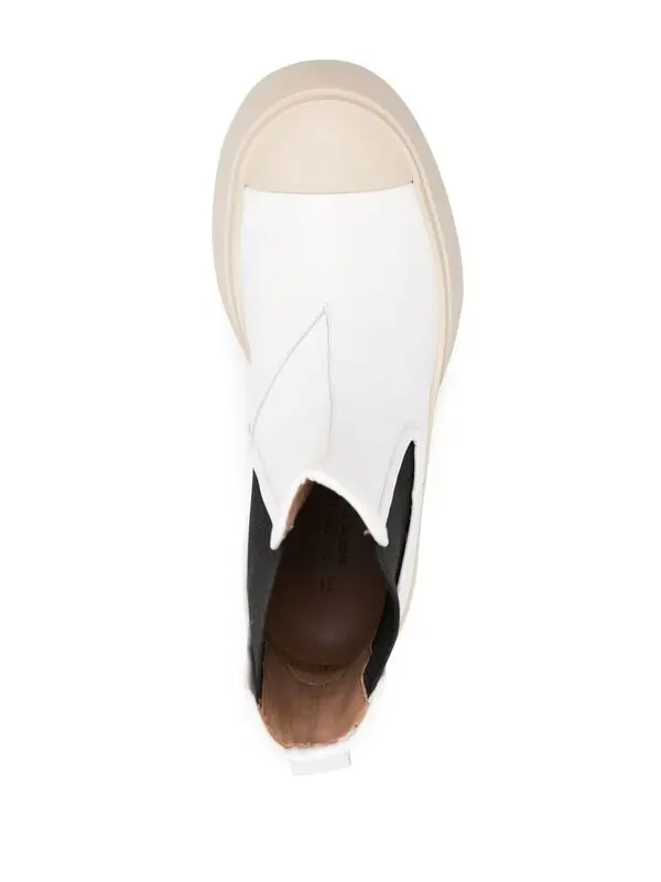 Marni Pablo Leather Chelsea Boots - White