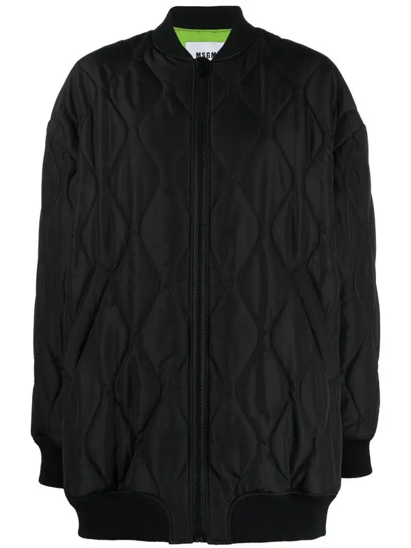MSGM Quilted Bomber Jacket