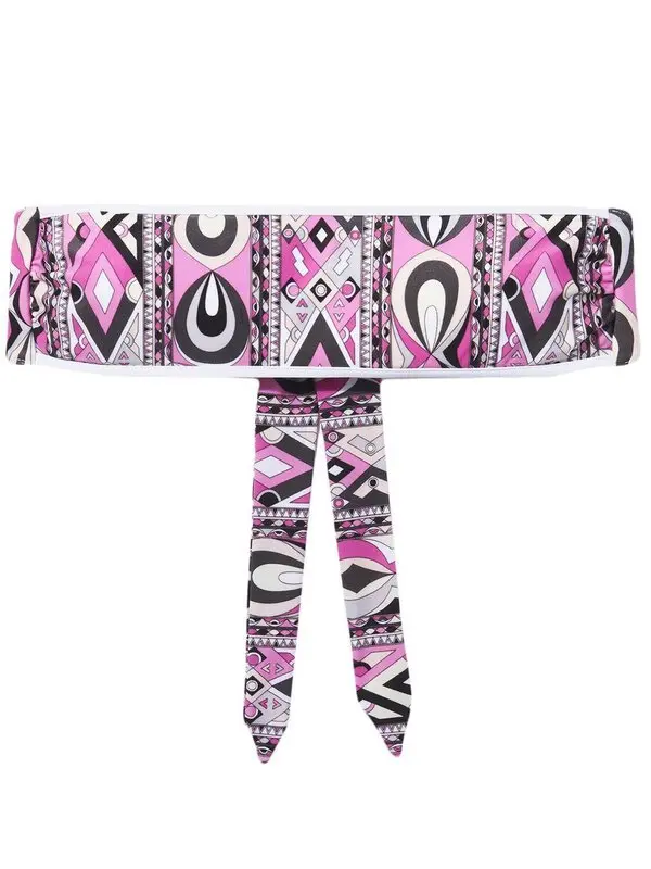 Emilio Pucci Graphic-print Bandeau Bikini Top - Pink