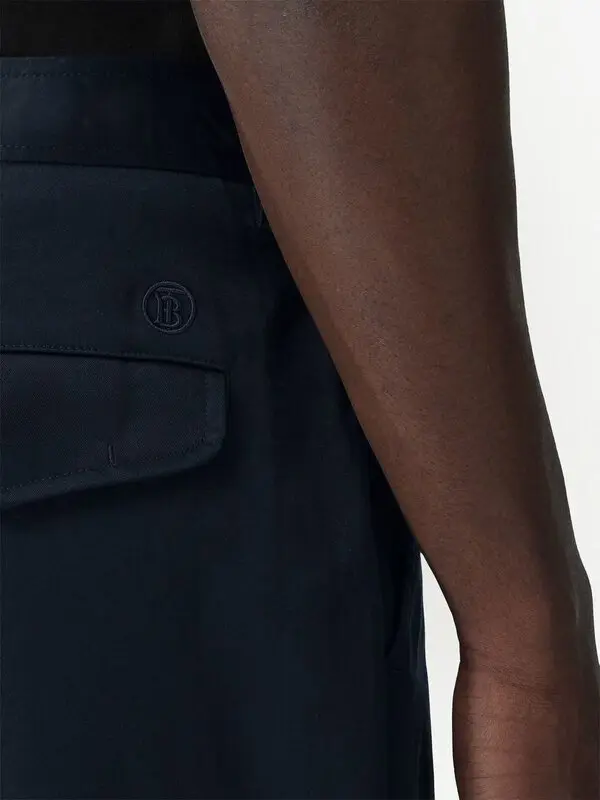 Burberry Embroidered Monogram Straight-leg Trousers