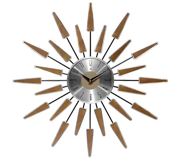 INFINITY Instruments Satellite Large Mid-centur Y Modern Clock - One-color