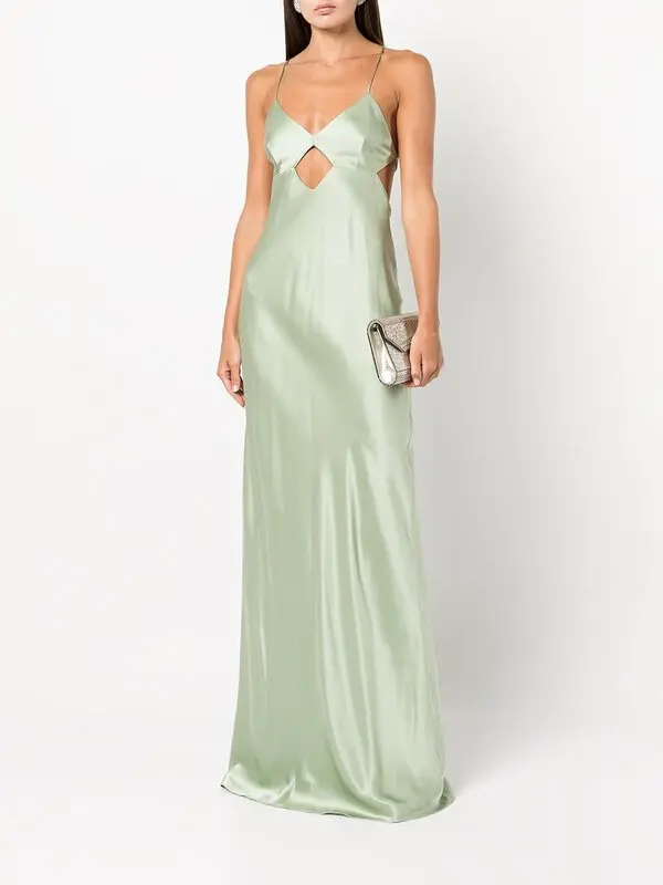 Michelle Mason Cut-out Gown - Green