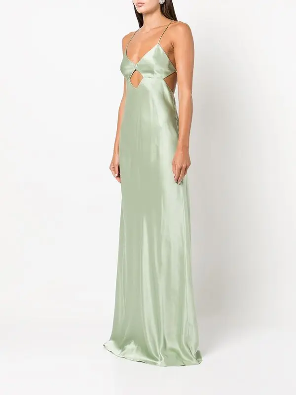 Michelle Mason Cut-out Gown - Green