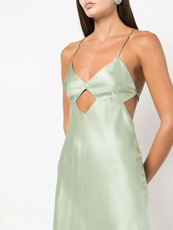Michelle Mason Cut-out Gown - Green