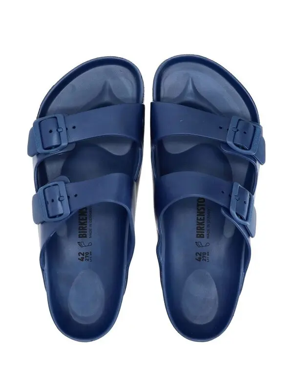 BIRKENSTOCK Arizona Buckle-detail Slides - Blue