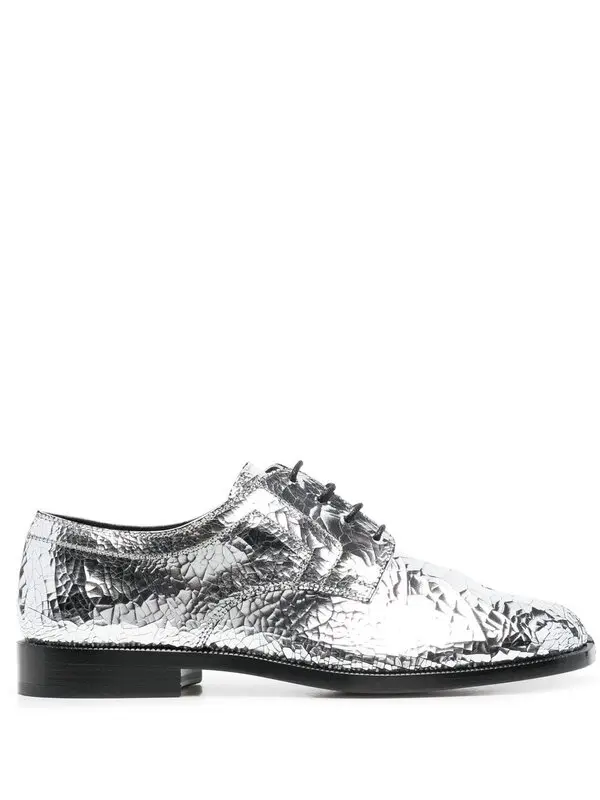 MAISON MARGIELA Tabi Brocken Mirror Brogues - Silver