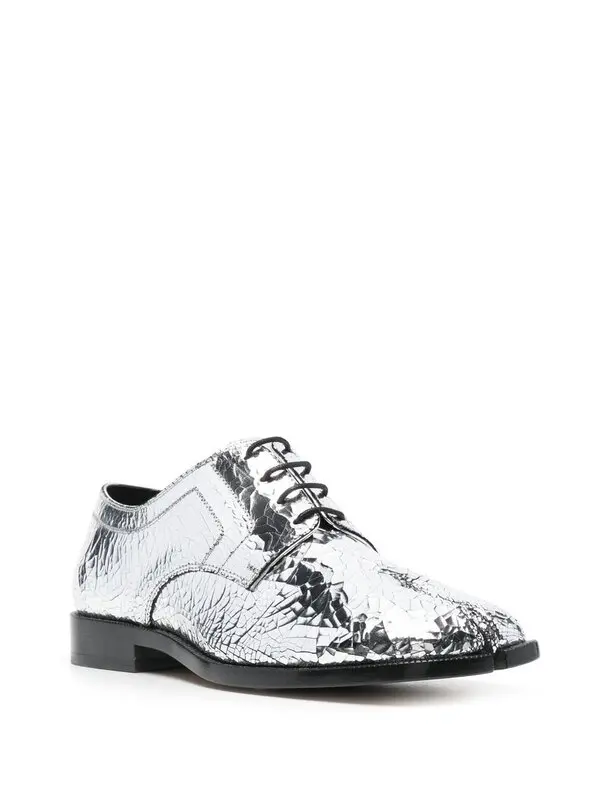 MAISON MARGIELA Tabi Brocken Mirror Brogues - Silver