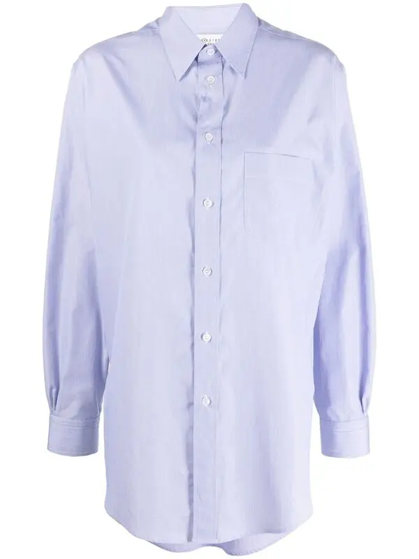 MAISON MARGIELA Long-sleeve Piqué Shirt - Blue