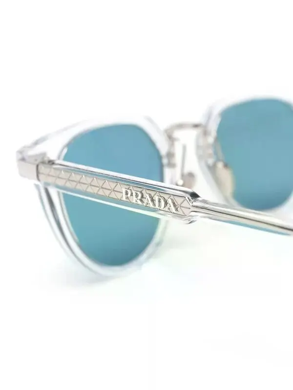 Prada Round-frame Tinted Sunglasses - Neutrals