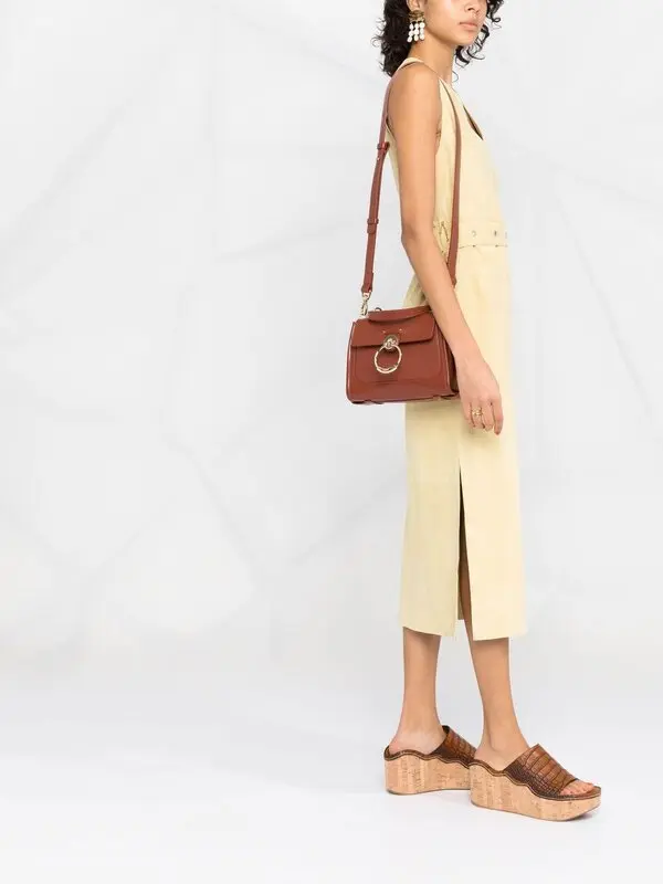 Chloé Mini Tess Grained-leather Tote Bag