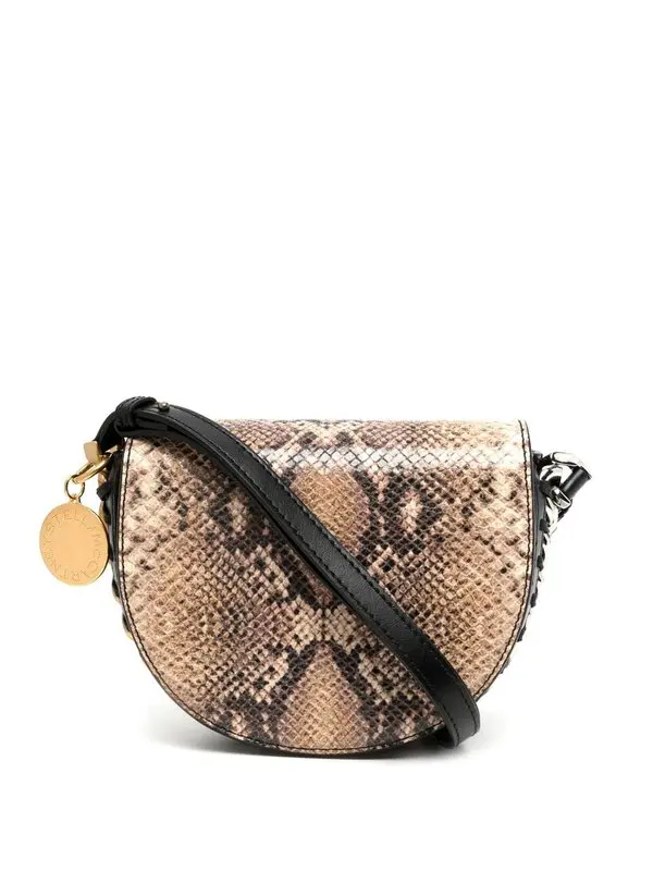Stella McCartney Frayme Foldover-top Shoulder Bag - Brown