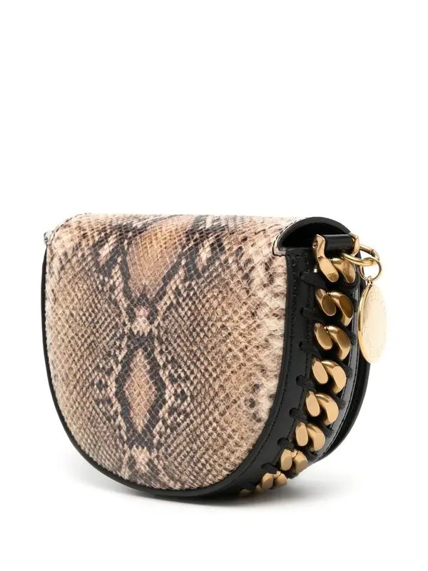 Stella McCartney Frayme Foldover-top Shoulder Bag - Brown