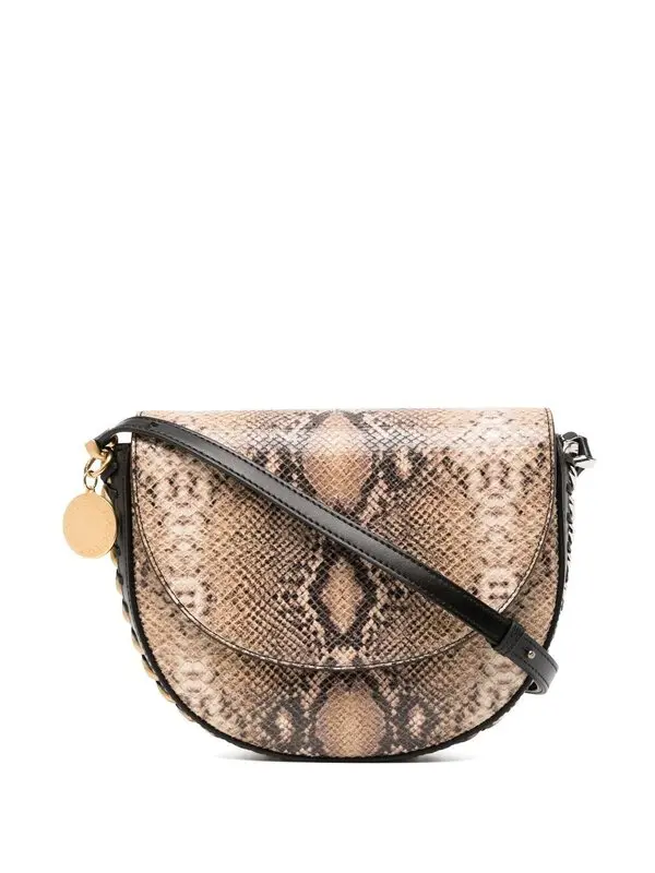 Stella McCartney Frayme Foldover-top Shoulder Bag - Brown