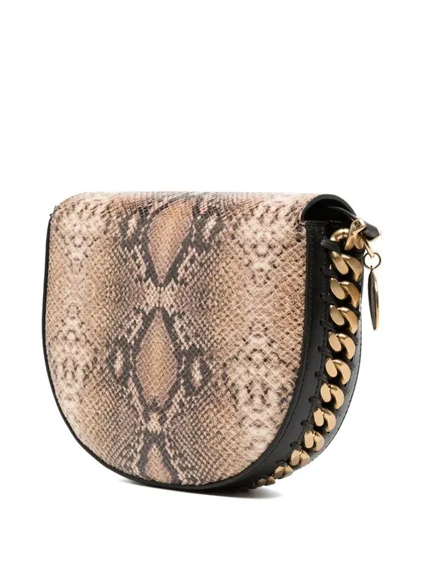Stella McCartney Frayme Foldover-top Shoulder Bag - Brown