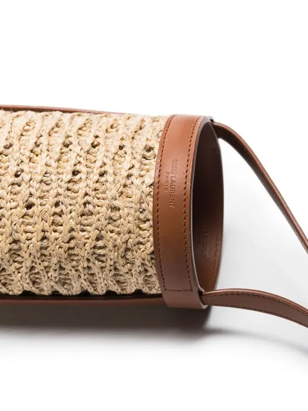 Saint Laurent Raffia Crochet Mini Bag