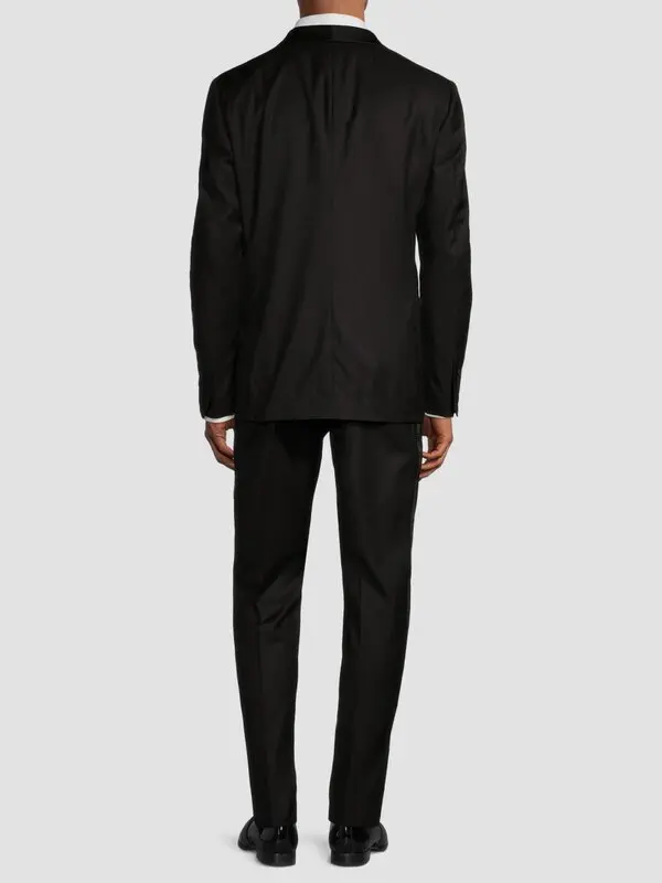 SAKS FIFTH AVENUE Collection Satin Shawl Collar Wool Tuxedo