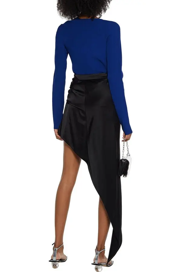 Helmut Lang Asymmetric Ribbedknit Top