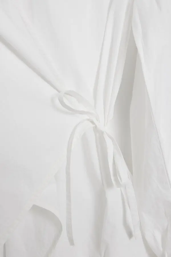 GANNI Cottonpoplin Wrap Blouse