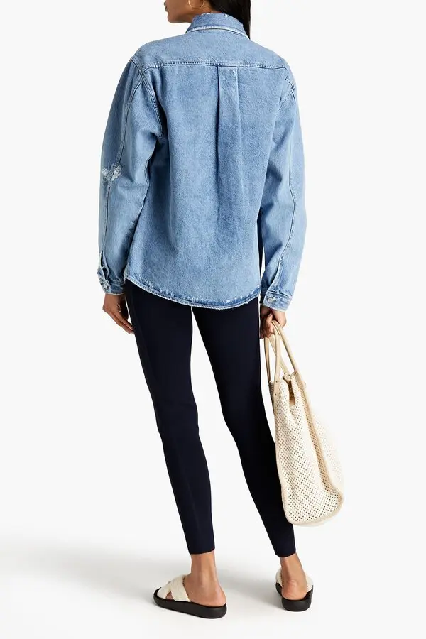 FRAME Distressed Denim Shirt
