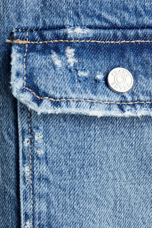 FRAME Distressed Denim Shirt