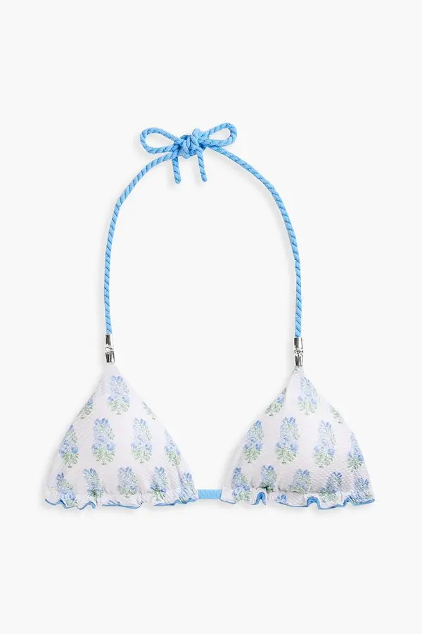 Heidi Klein Stretch-jacquard Triangle Bikini Top