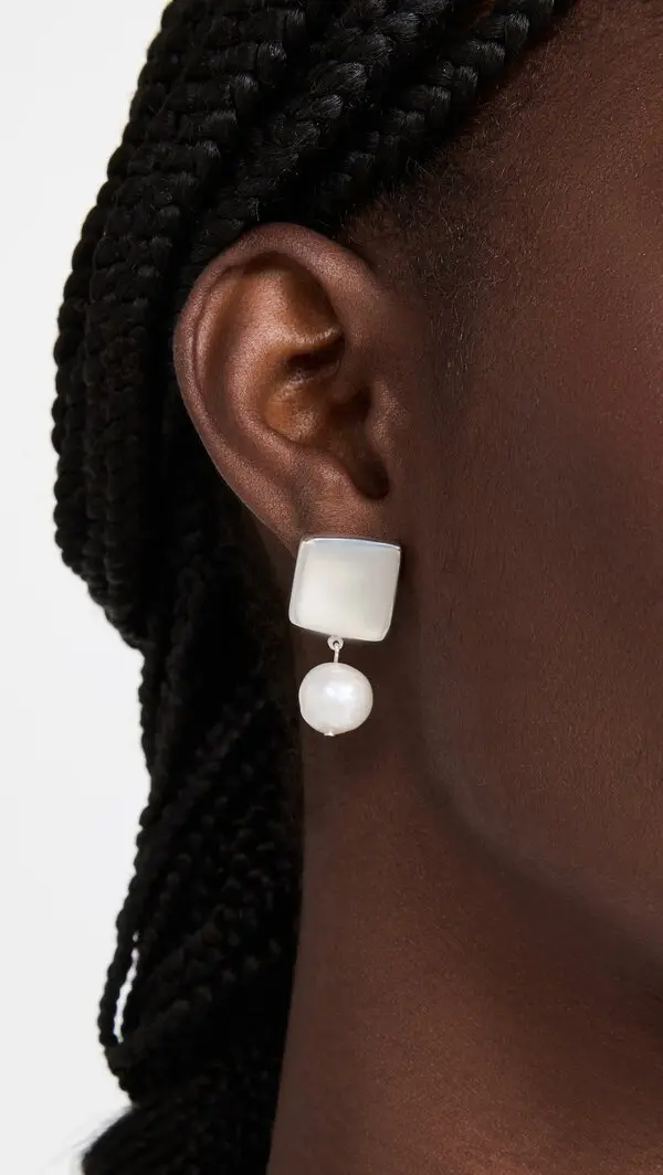 Agmes Small Luca Earrings - Pearl