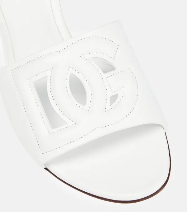 Dolce & Gabbana Dg Leather Mules - White
