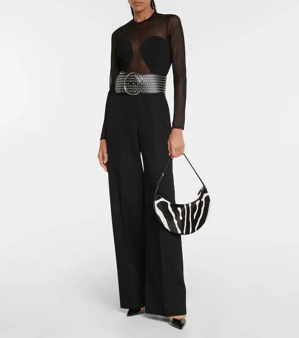 AZZEDINE ALAIA Cœur Patent Leather And Pu Mules