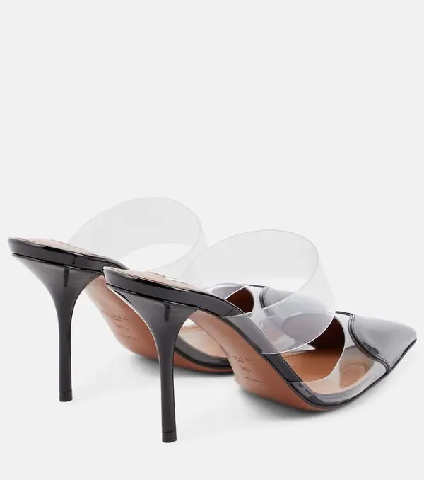 AZZEDINE ALAIA Cœur Patent Leather And Pu Mules