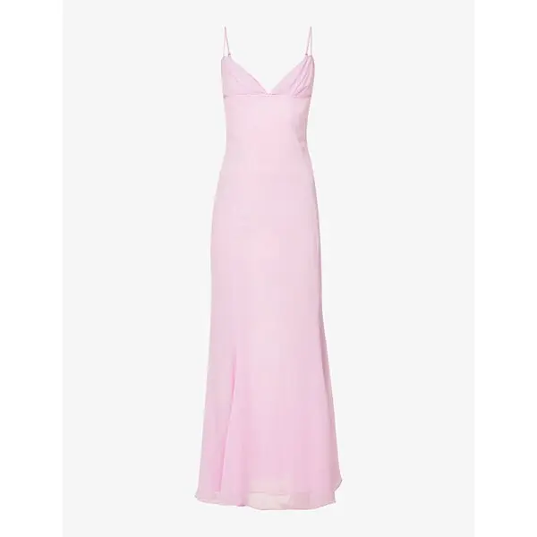 House Of Cb Loren Sweetheart-Neck Mesh Maxi Dress In Pink - 60% Off |  Editorialist