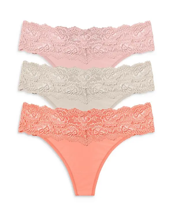SKARLETT BLUE Goddess Thong, Set Of 3 - Romance/dove/pink Petal