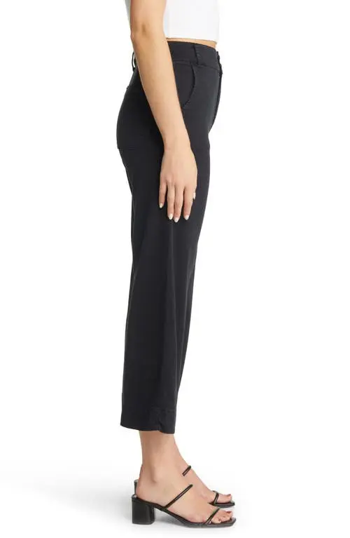 Bella Dahl Saige Wide Leg Cropped Trousers - Black