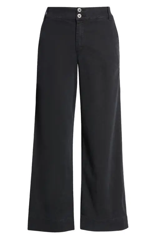 Bella Dahl Saige Wide Leg Cropped Trousers - Black