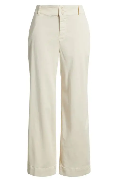 Bella Dahl Saige Wide Leg Cropped Trousers - Lime Stone