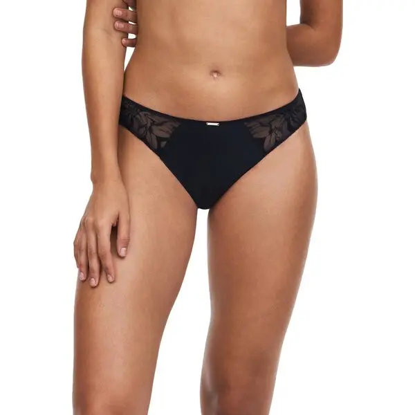 Chantelle Fleurs Bikini Bottom - Black