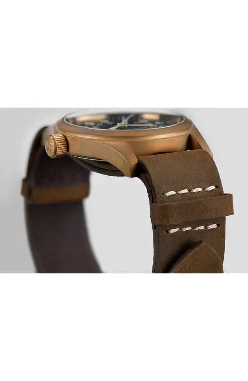 Hamilton Khaki Field Mechanical Leather Strap Watch - Brown