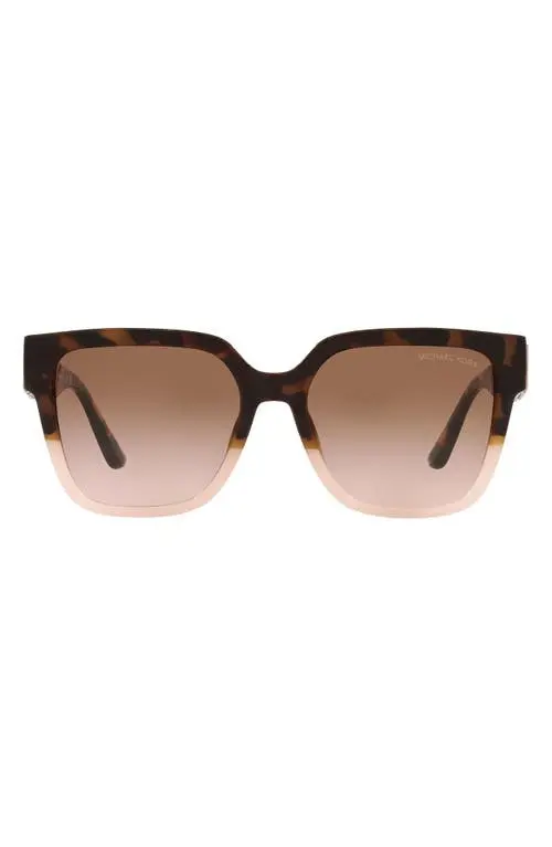 Michael Kors 54mm Square Sunglasses - Pink Tortoise