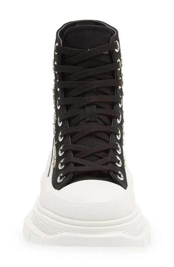 Alexander McQueen Tread Slick Embroidered Graffiti High Top Sneakers
