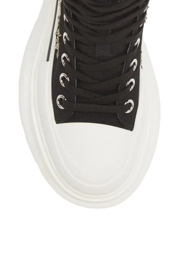 Alexander McQueen Tread Slick Embroidered Graffiti High Top Sneakers