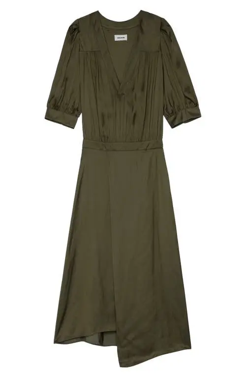 Zadig&Voltaire Ralia Satin Midi Dress - Bronze
