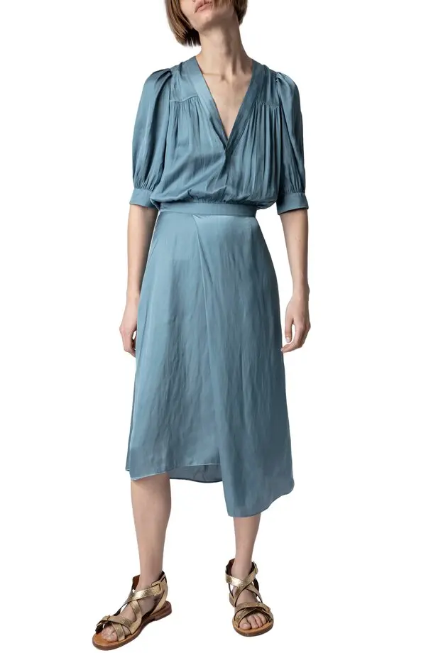 Zadig&Voltaire Ralia Satin Midi Dress