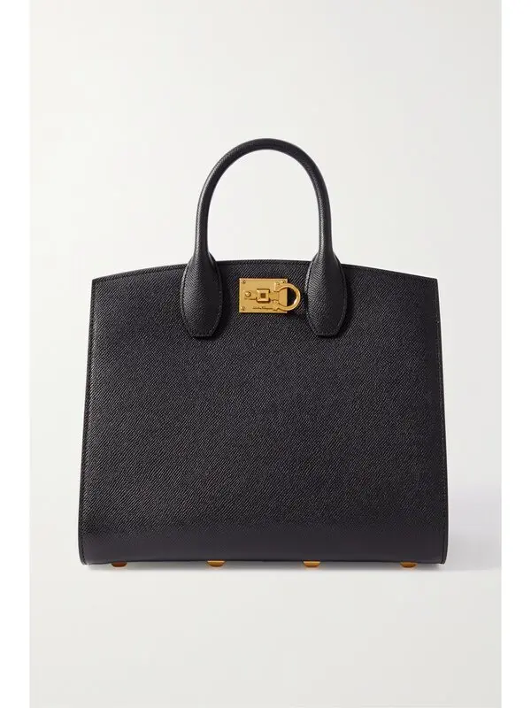 FERRAGAMO Studio Textured-leather Tote