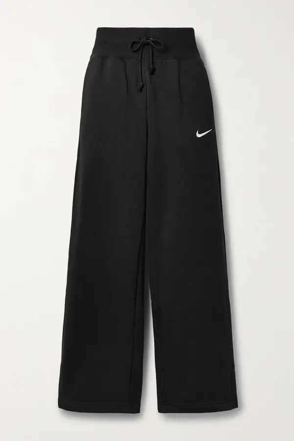 Nike Sportswear Phoenix Embroidered Cotton-blend Jersey Track Pants