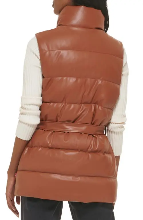 LEVI'S 361™ Faux Leather Puffer Vest With Belt