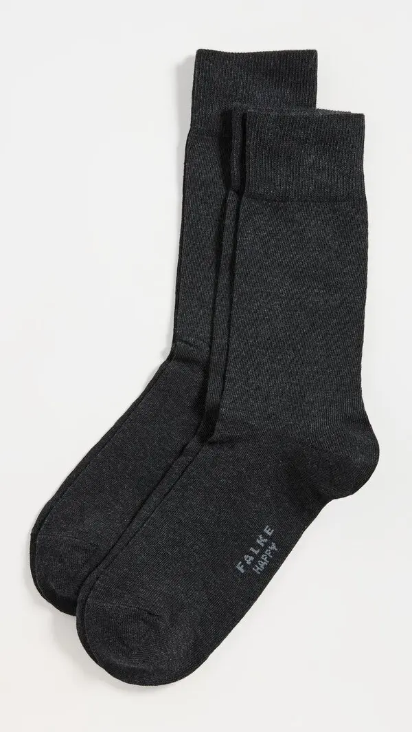 Falke Happy Socks 2 Pack - Anthracite Melange