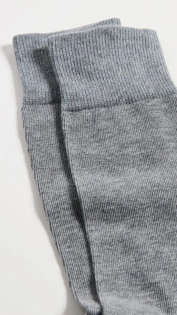 Falke Happy 2-pack Crew Socks - Light Grey Melange