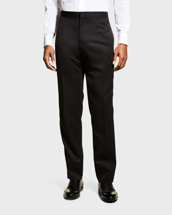 Brioni Wool Tuxedo Pants - Black